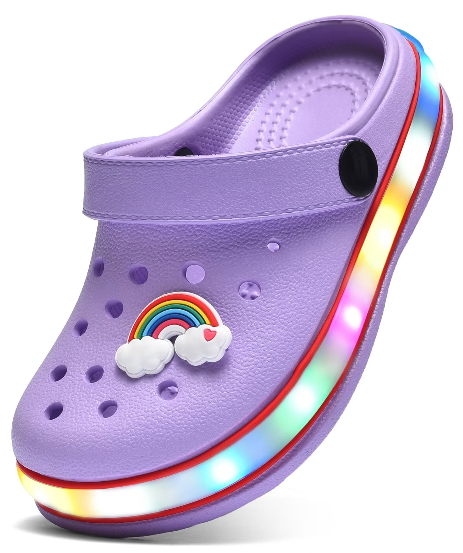 Kids' Clogs LED Garden Shoes Boys Girls Mules Light up Sandals Slip on ...