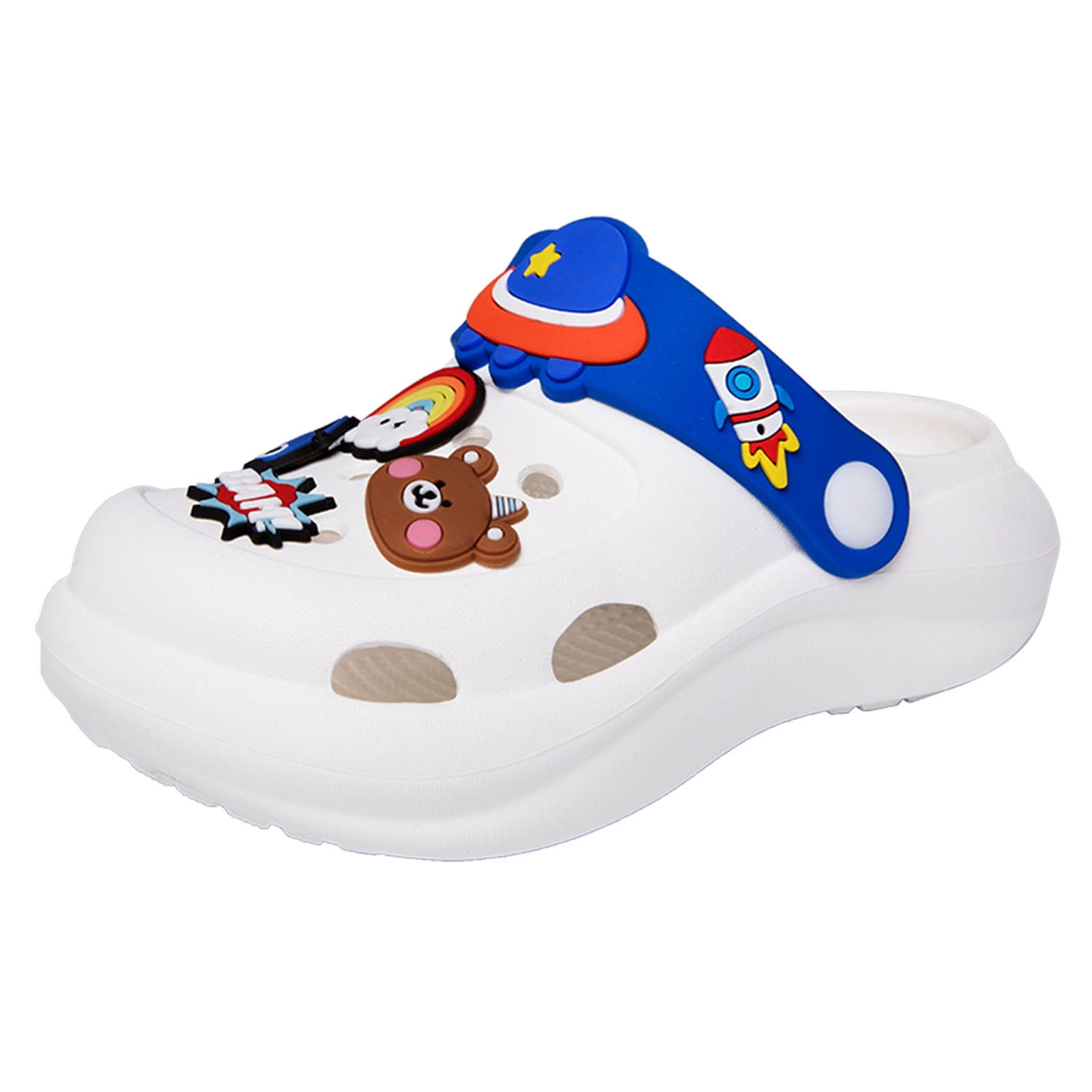 Kids Clogs Shoes Cute Cartoon Garden Shoes Comfortable Non Slip Pool ...