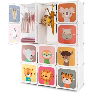 UTEX Kids' Dress Up Storage, Costume Organizer, Armoire with Rack, Age ...