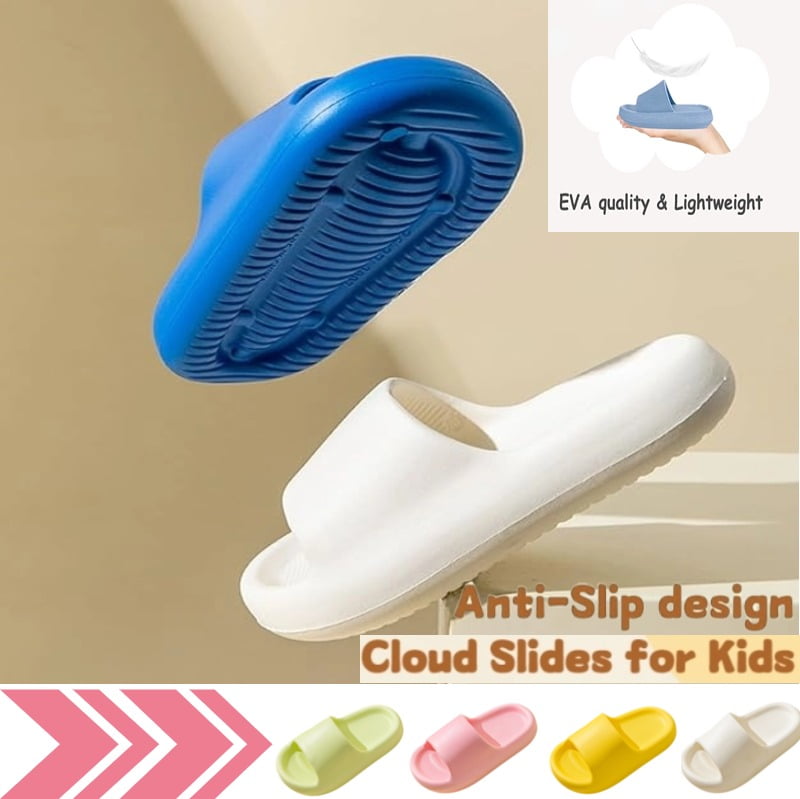 Kids Cloud Slides Slippers For Girls Boys,Pillow House Slippers Non-Slip Super Soft Quick Drying ...