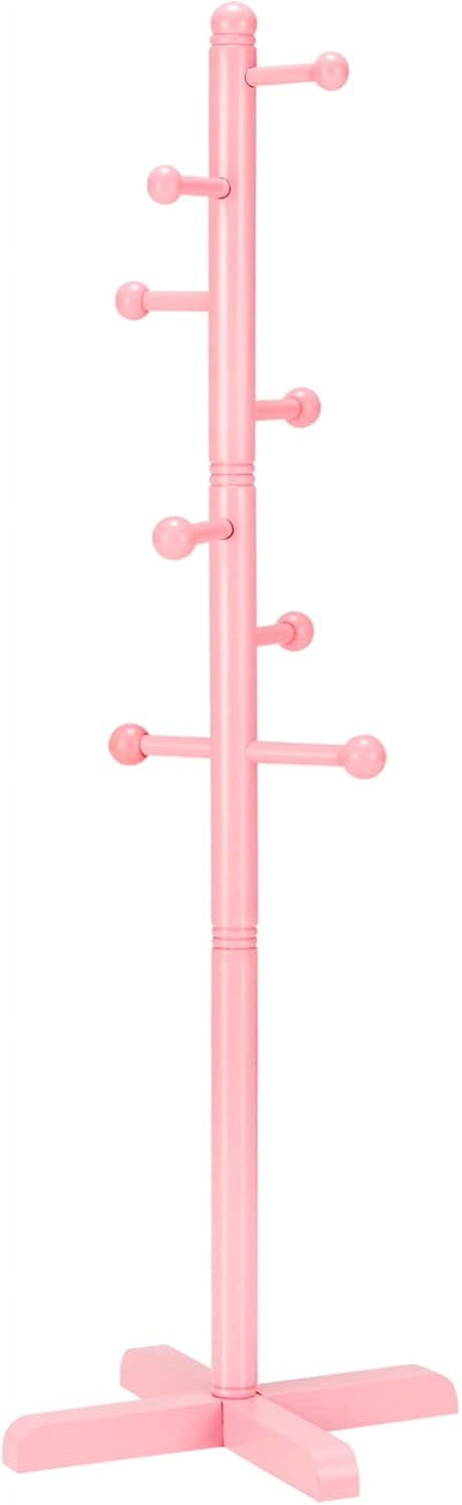 Kids Coat Rack, Freestanding Coat Racks with 8 Hooks 2 Adjustable ...