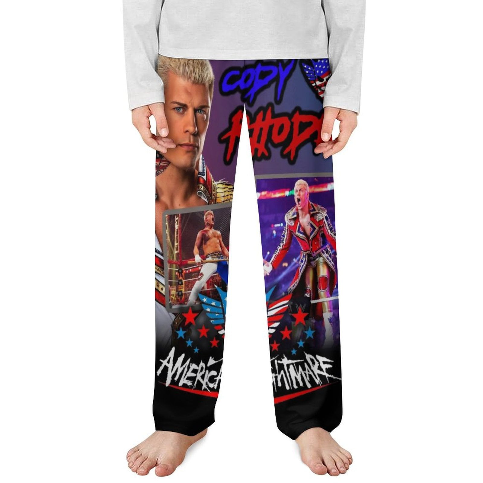 Kids Cody Rhodes Pajama Pants Long Sleep Pants Drawstring Lounge Pajama ...