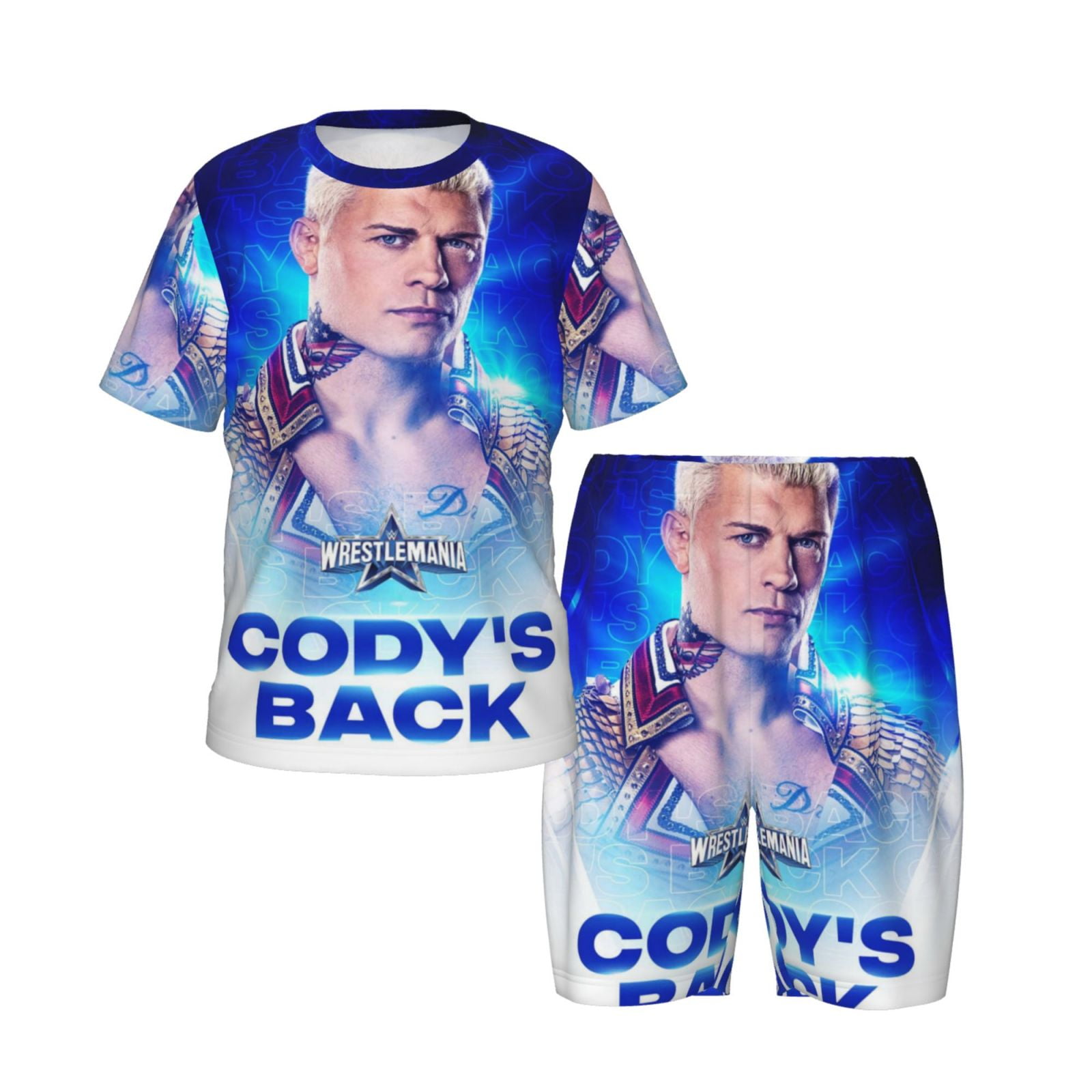 Kids Cody Rhodes Pajamas Set Cartoon Sleepwear Short Set Outfit For ...
