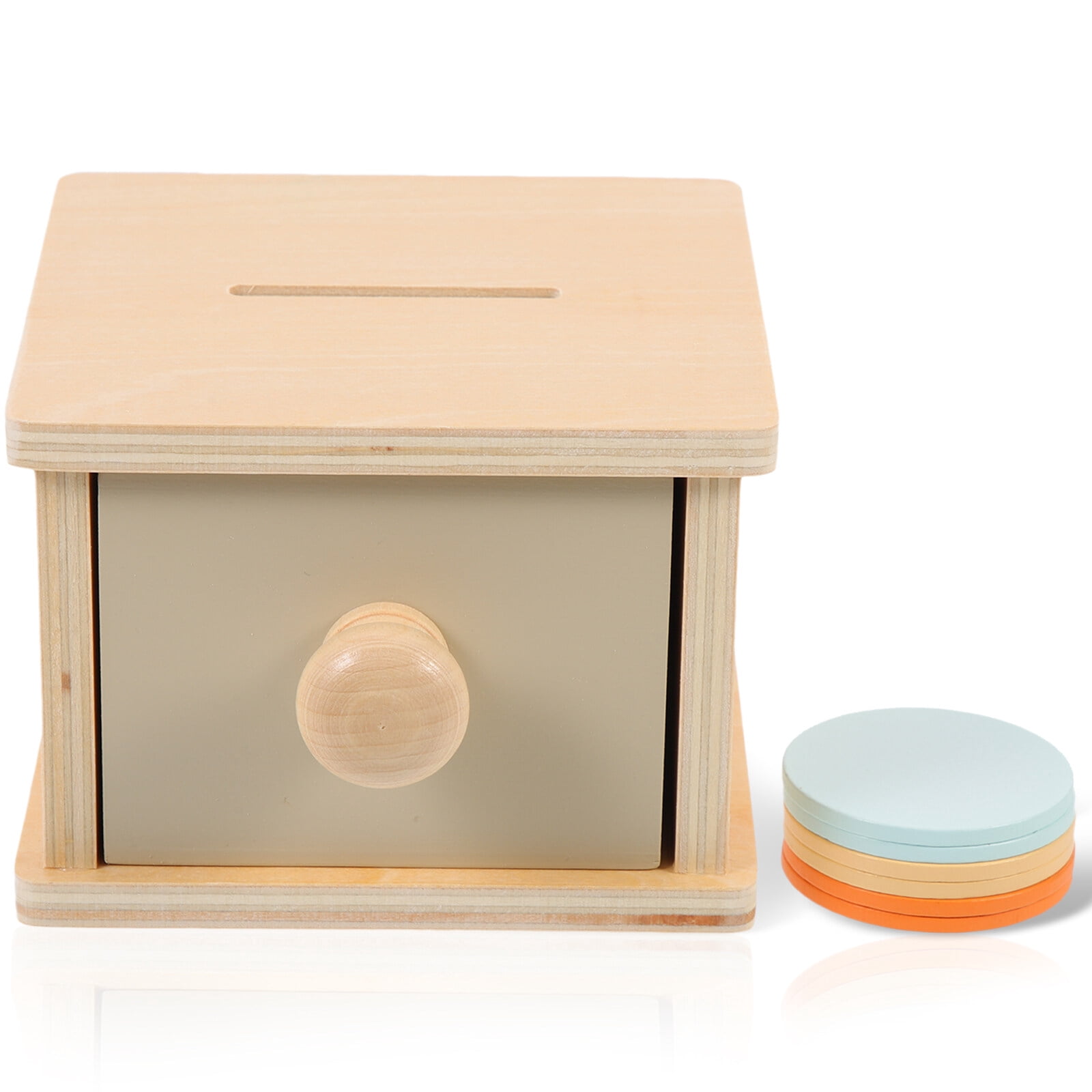 Kids Coin Box Toy Wooden Kids Motor Skills Toy Intellectual Toy ...