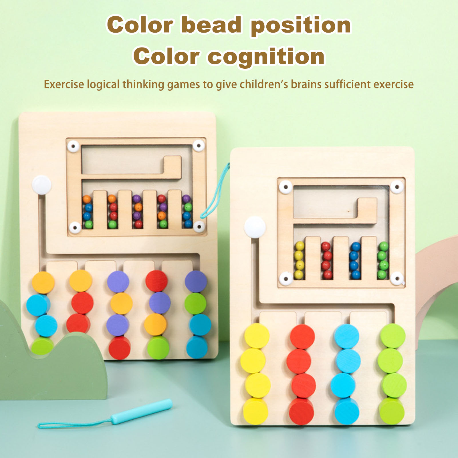 Kids Color Matching Puzzle Board Game 4/5 Colors Chess Fine Motor ...