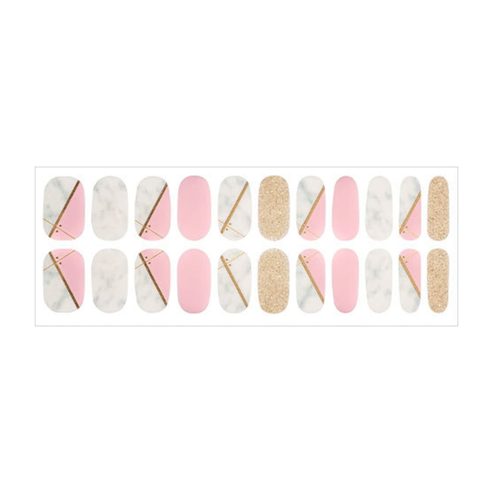 Kids Color Street Nails Strips Glitter Nail Care Sticker Waterproof ...