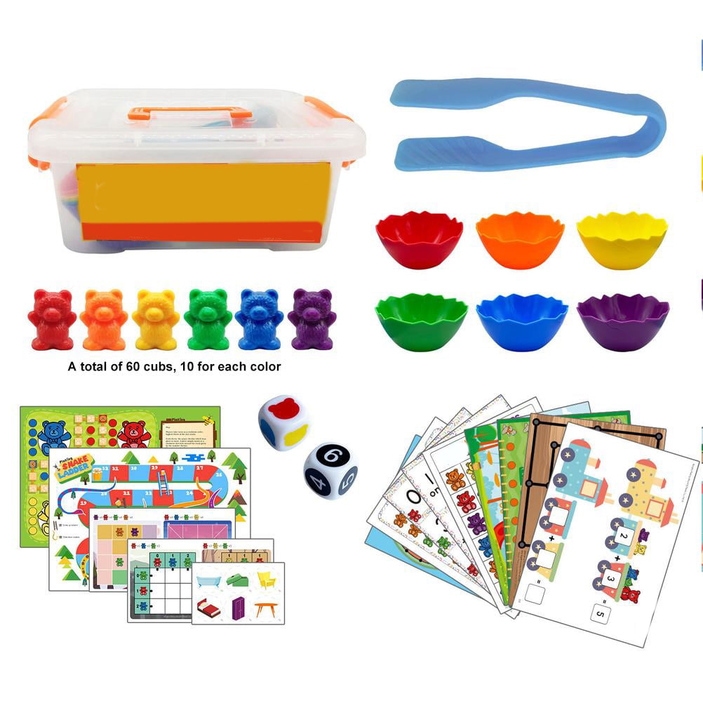 Kids Colorful Counting Bears Set Rainbow Bears Mathing Game with ...