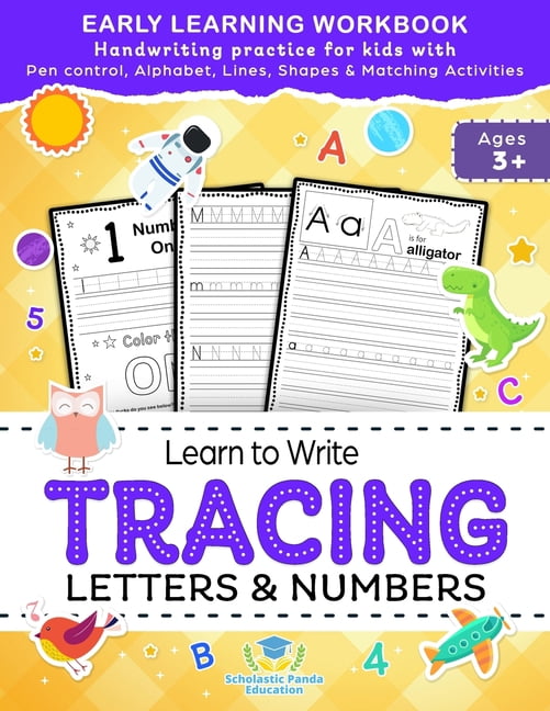 Kids Coloring Activity Books: Learn to Write Tracing Letters & Numbers ...