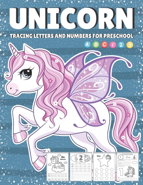 Kids Coloring Activity Books Tracing Letters And Numbers For Preschool ...