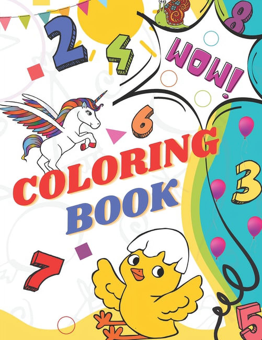 Kids Coloring Book Animals Coloring Book For Kids Aged 2-8: Easy ...