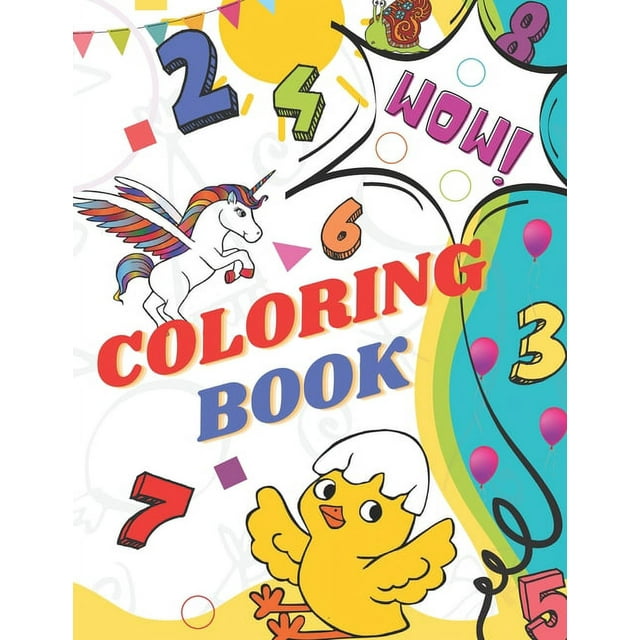 Kids Coloring Book Animals Coloring Book For Kids Aged 2-8: Easy ...