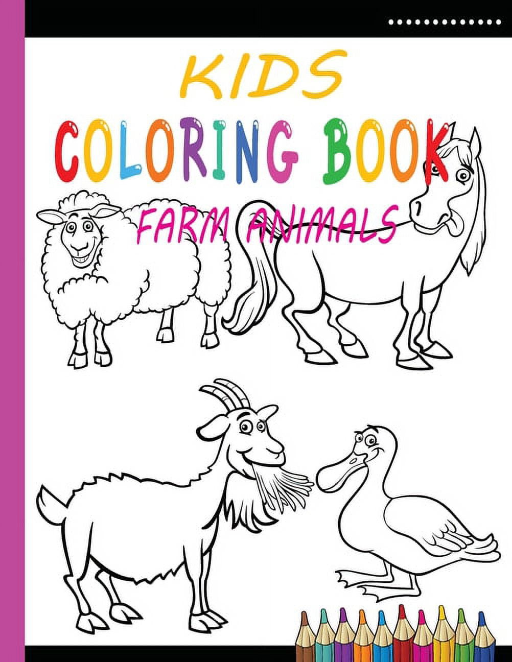 Farm Animals For Kids To Color