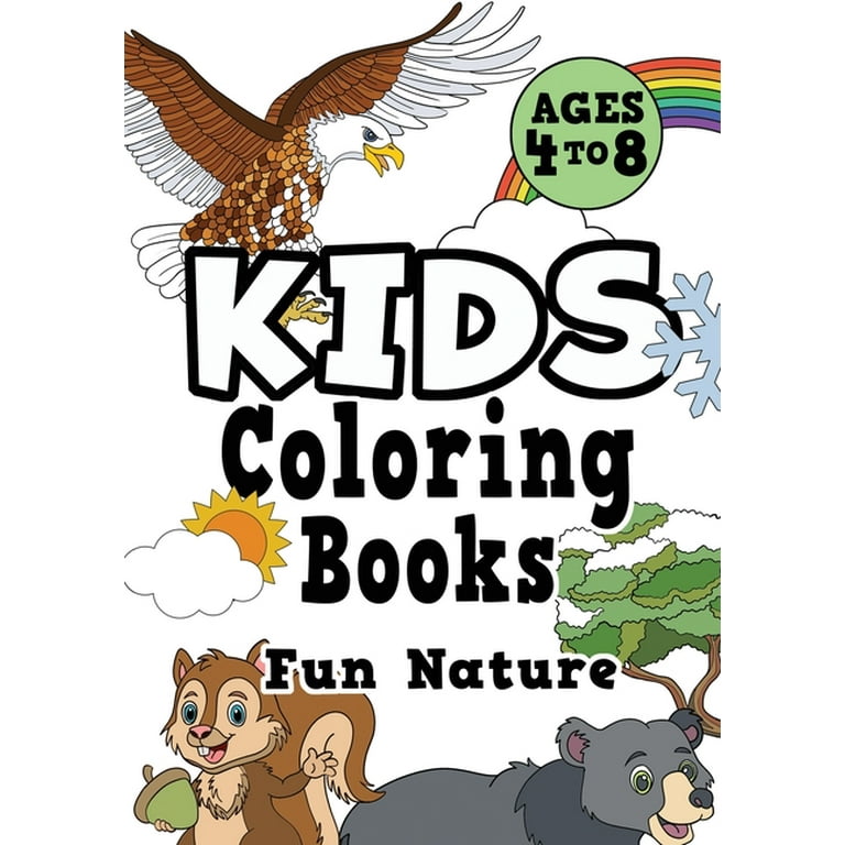 kids nature coloring book