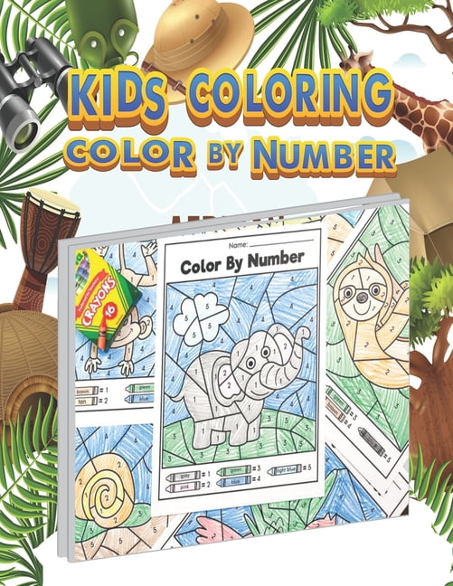 Kids Coloring Color By Number : color by number coloring book for kids ...