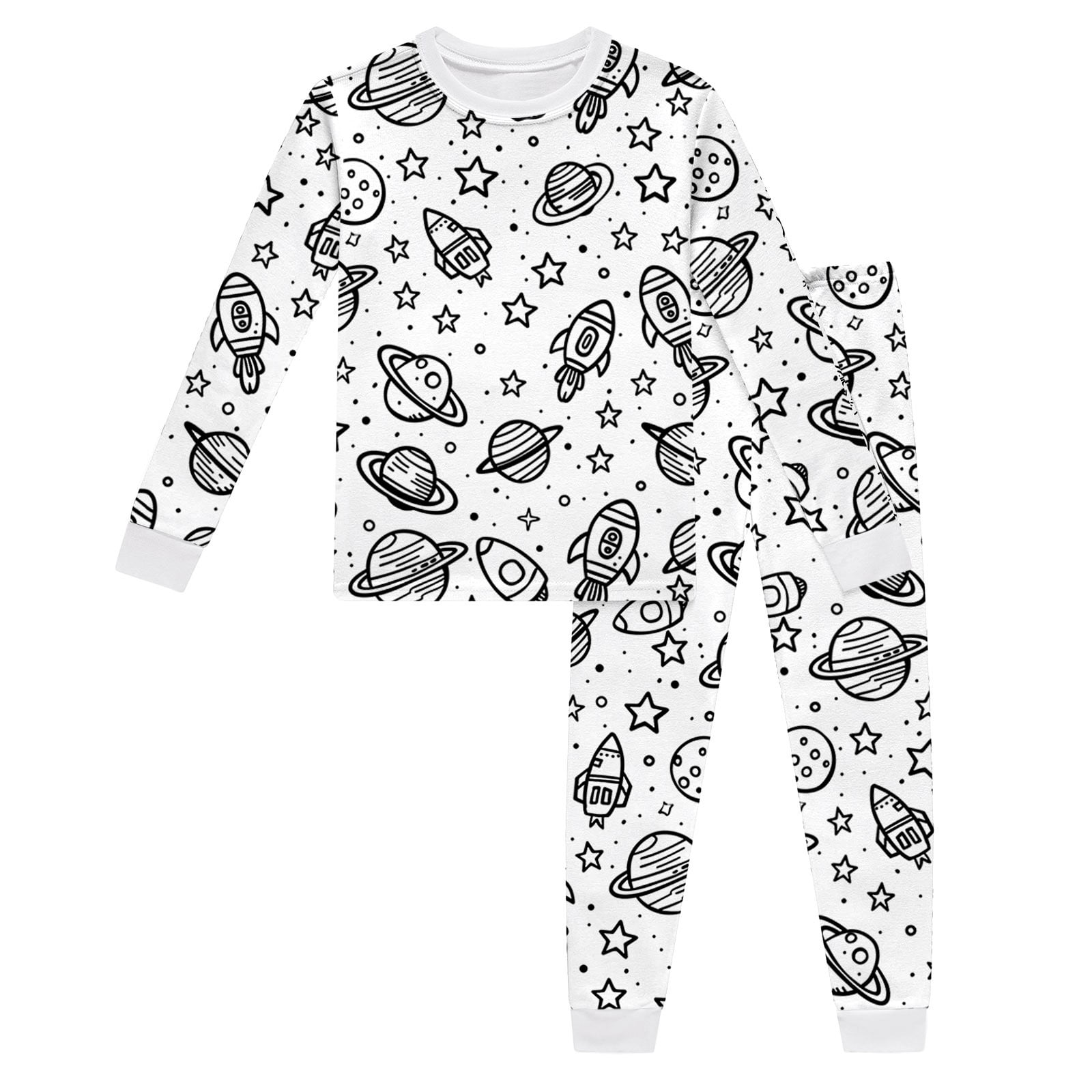 Kids Coloring Pjs Kids DIY Hand Painted Homewear Colorable Pajama ...