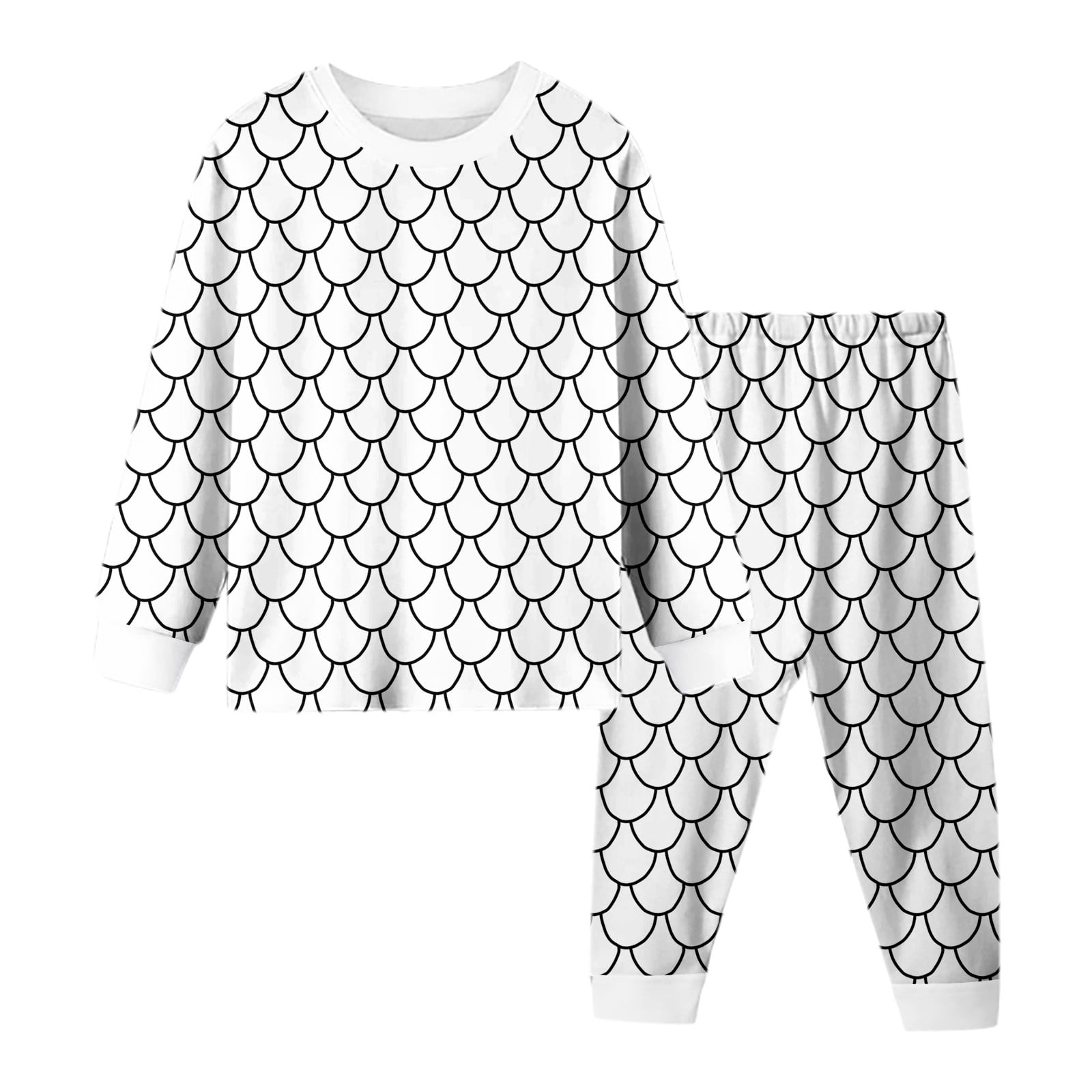 Kids Colouring Pajama Sets Kid DIY Hand Painted Homewear Set Long ...