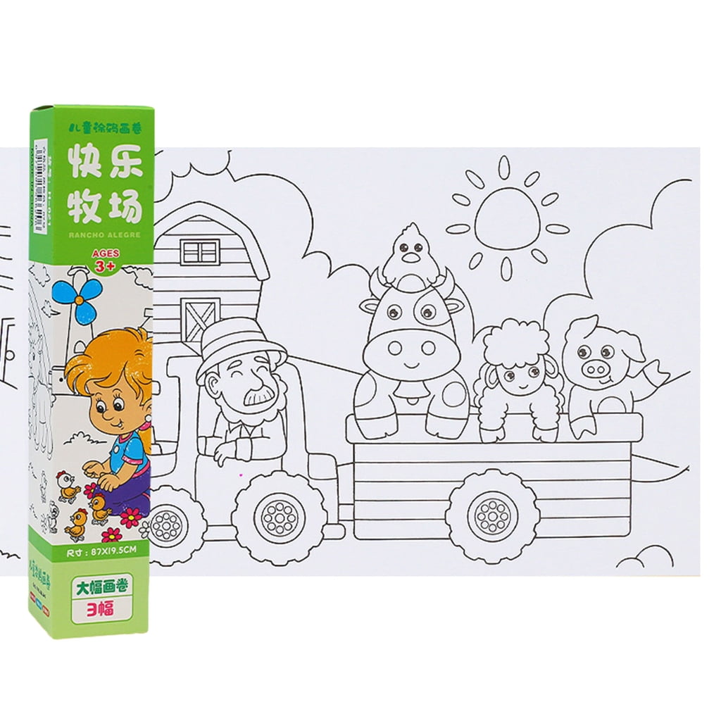 Kids' Colouring Roll Unleash Imagination Children's Coloring Paper Roll ...
