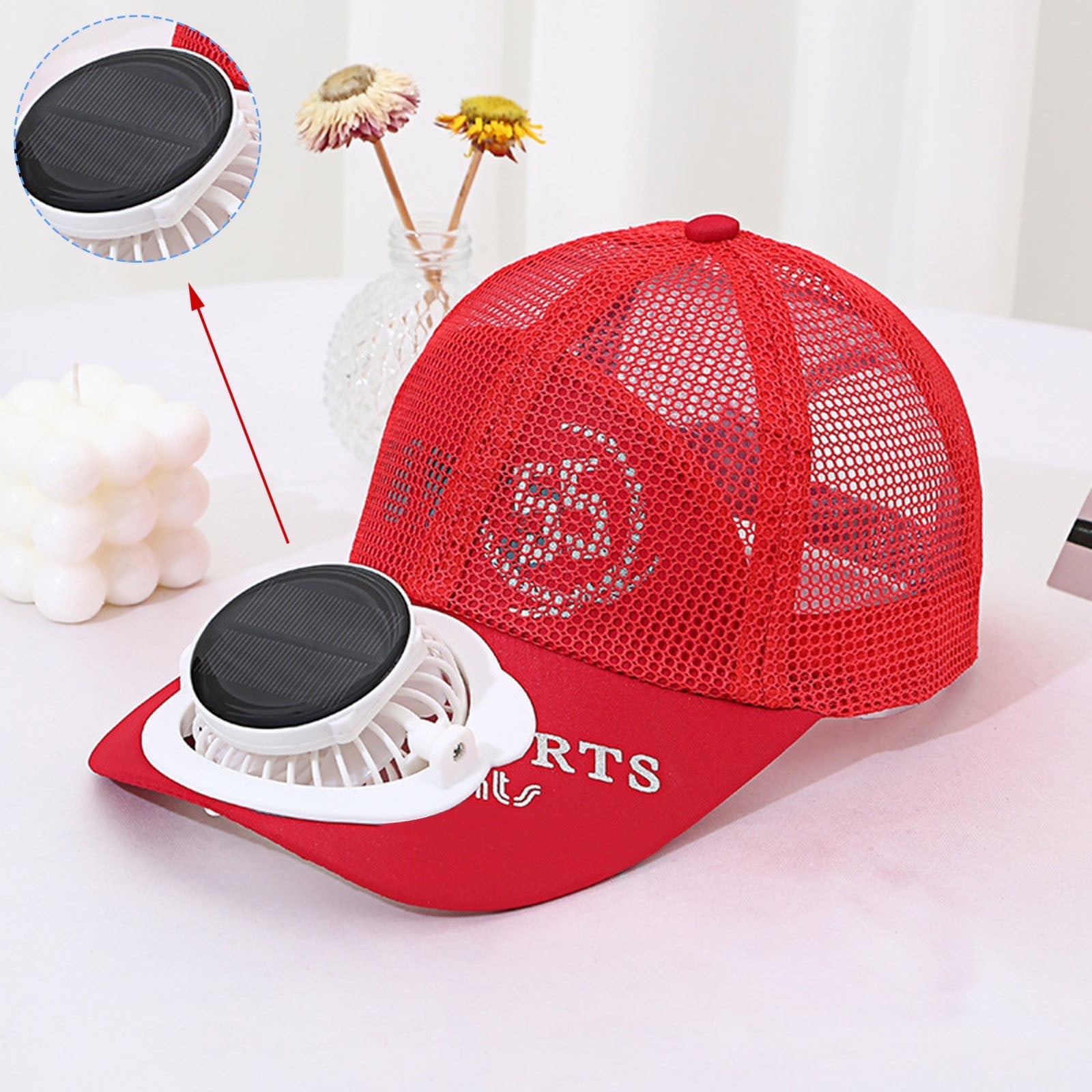 Kids Cooling Hat with Built-in Fan - Adjustable UV Protection Baseball ...
