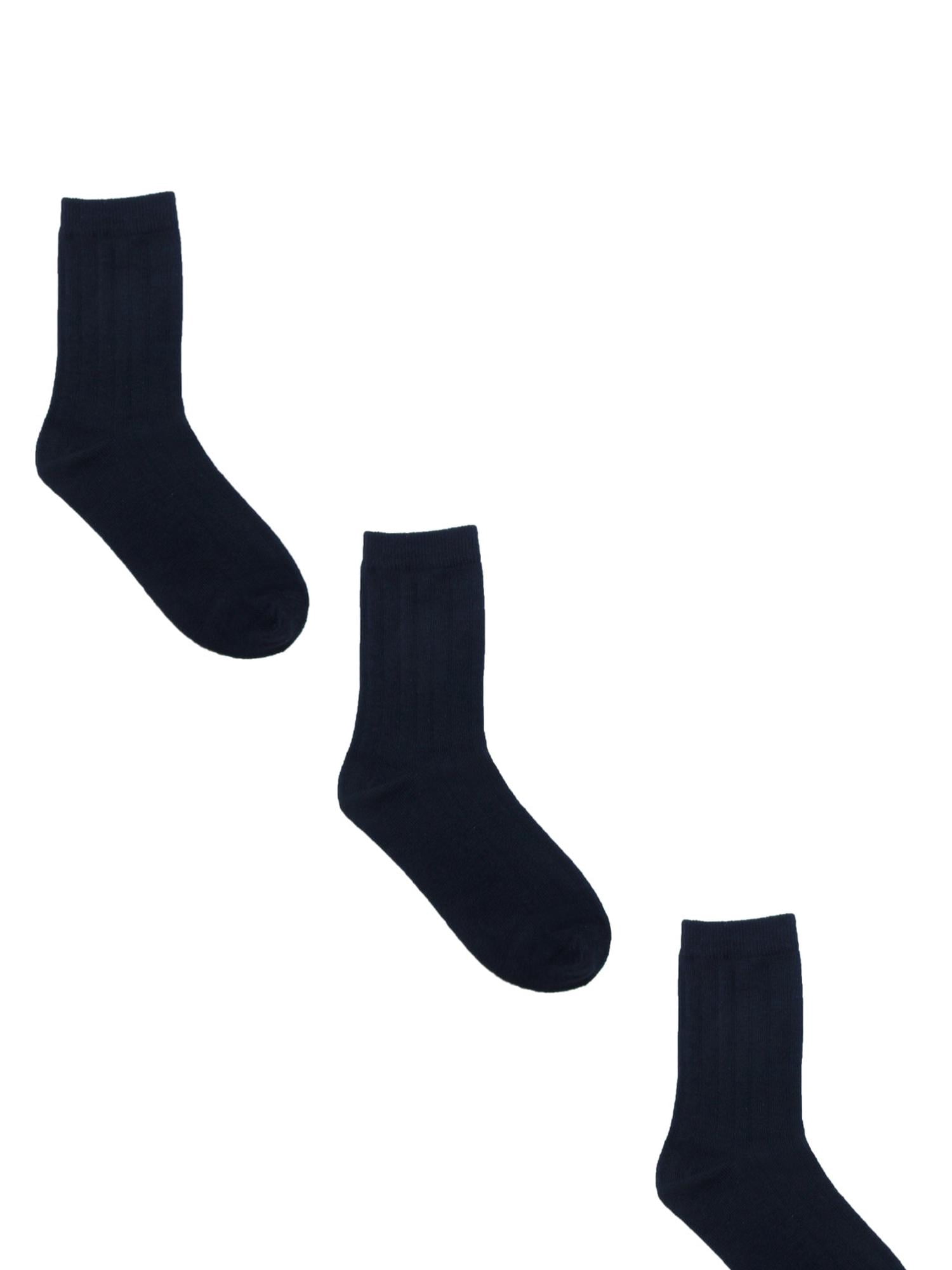 Kids' Cotton Ribbed Uniform School Crew Socks (Pack of 3) - Walmart.com