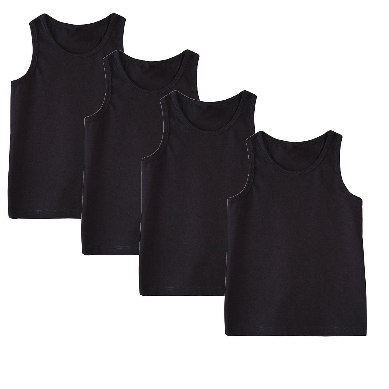 Customer reviews for Kids Cotton Tank Top 4 Pk Boys Girls Solid Color ...