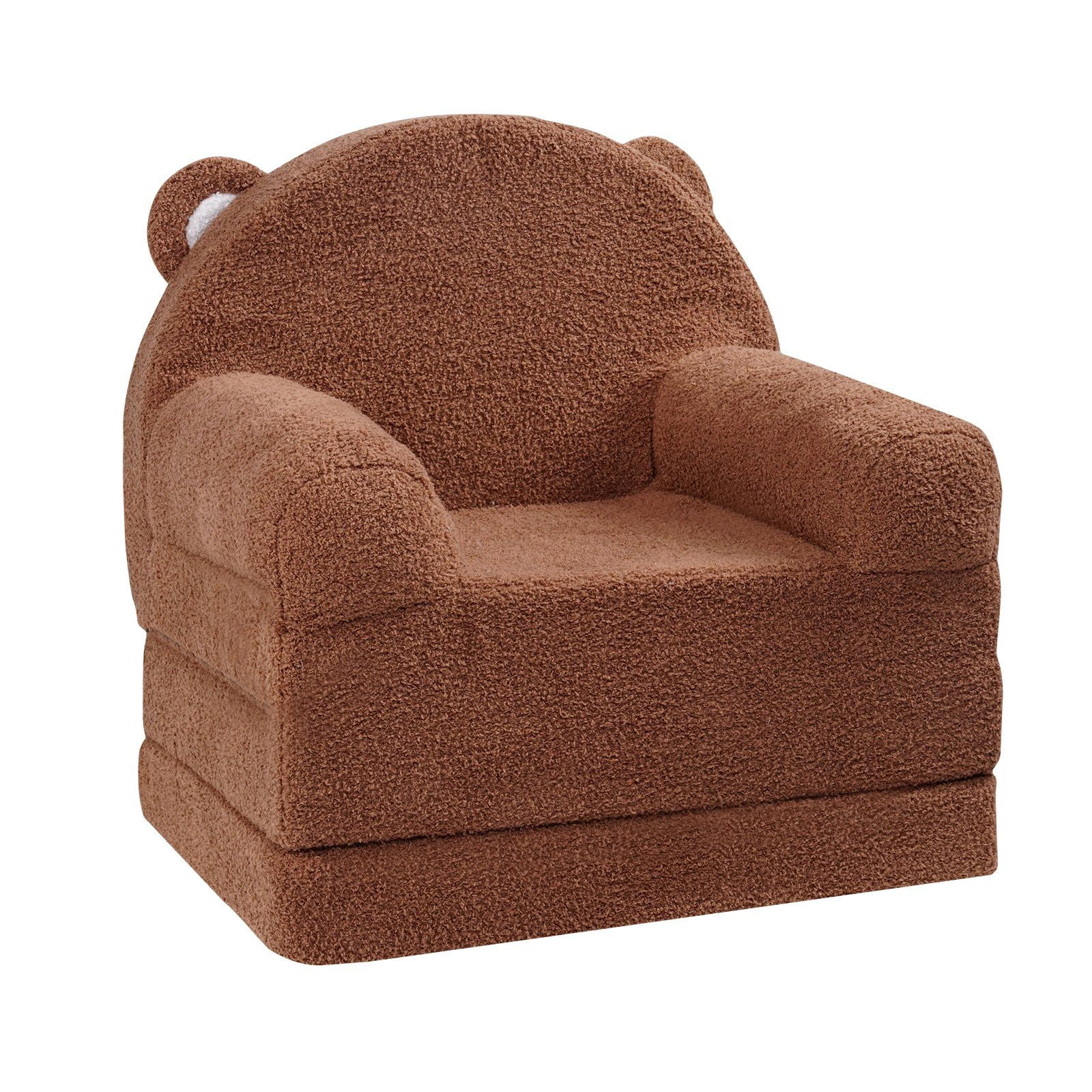 Kids Couch, 2-in-1 Toddler Chairs Comfy, Toddler Couch Sofa Bed Fold ...