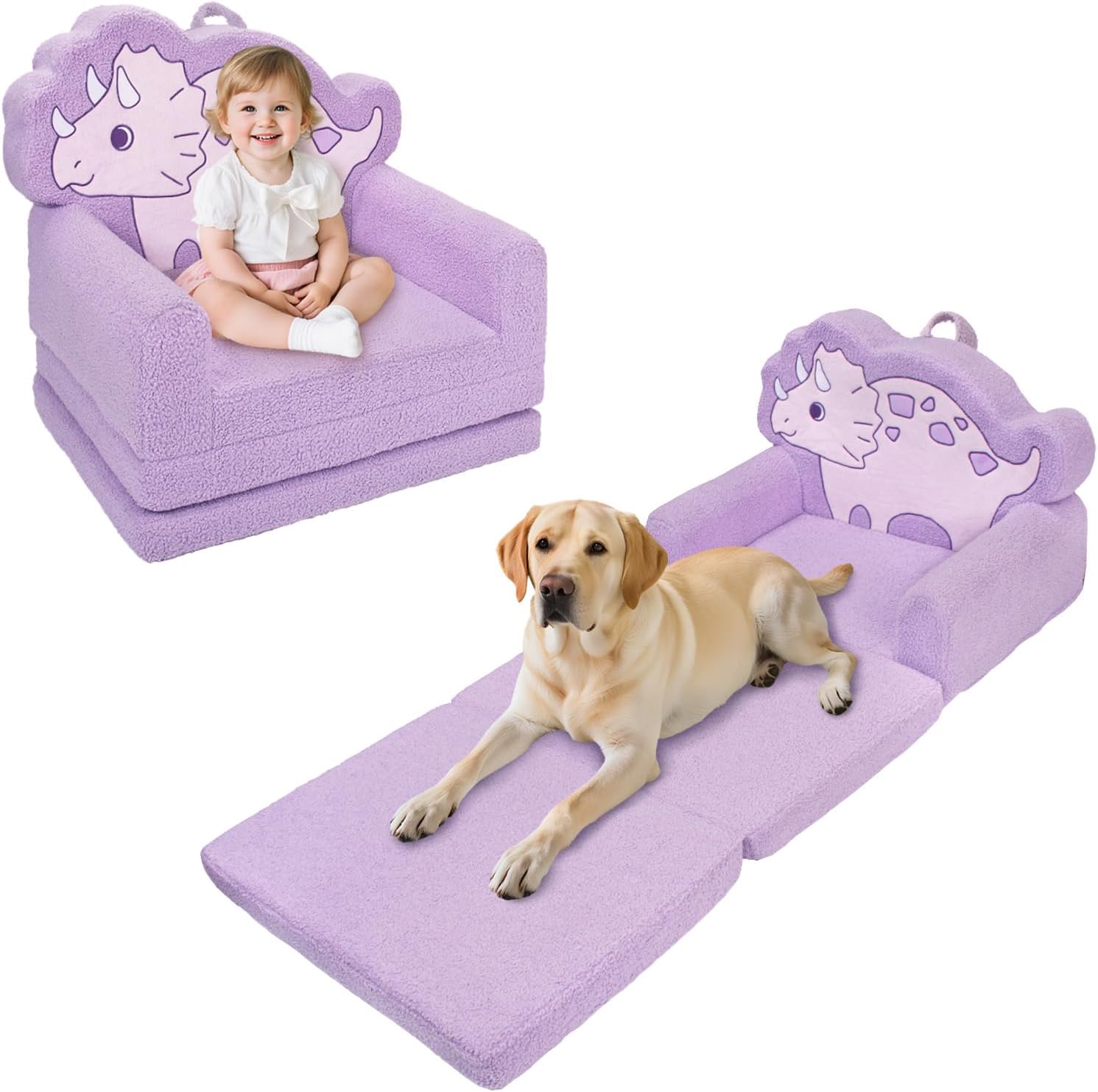 Kids Couch, Extra Large 53.1”x23.6”x20.8”Sofa Bed, Convertible Sofa to ...