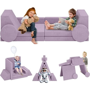 Kids Sofa Couch 10PCS, Linor Modular Toddler Couch for Playroom, Dutch ...