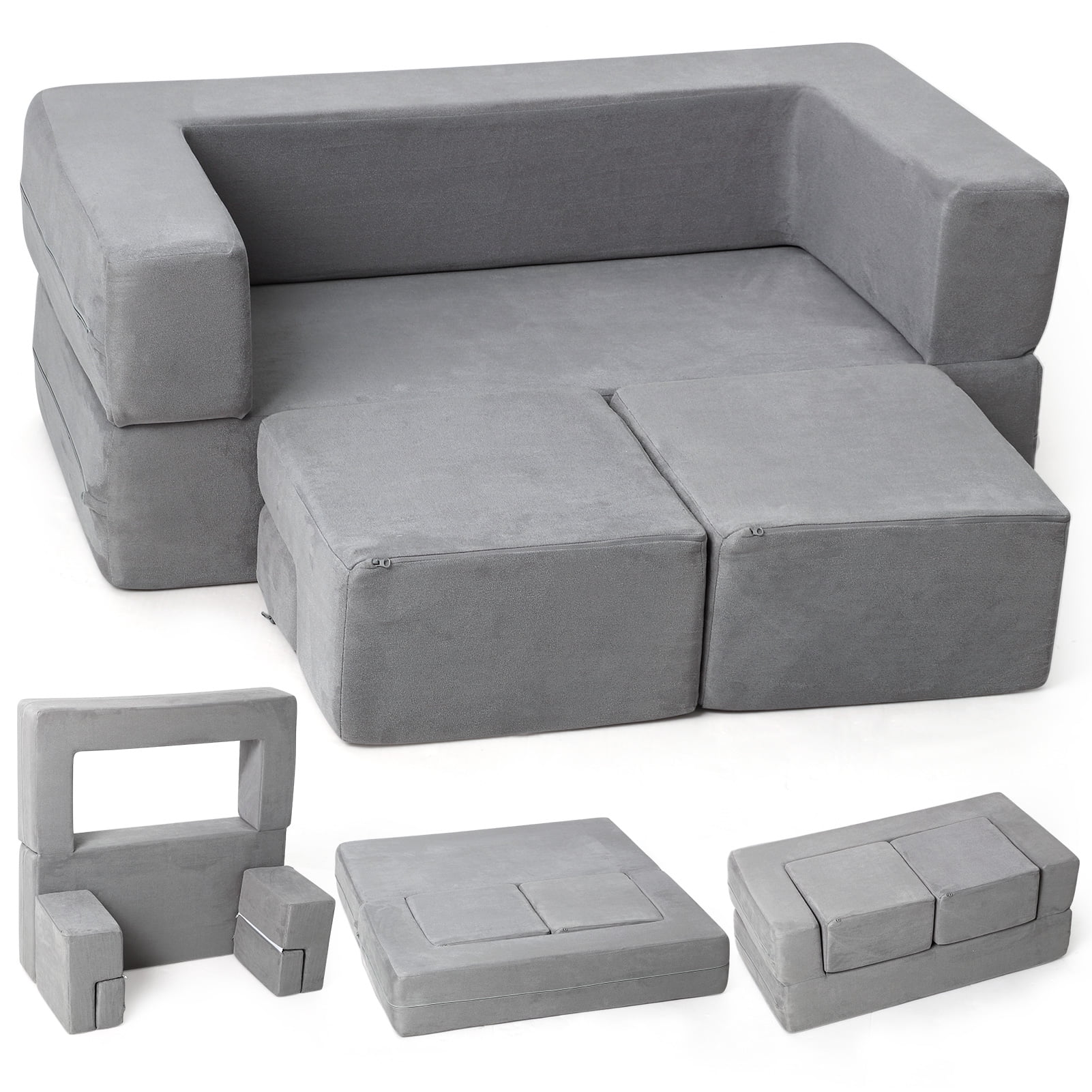 Kids Couch Modular Kids Sofa for Toddler and Baby Playroom/Bedroom ...