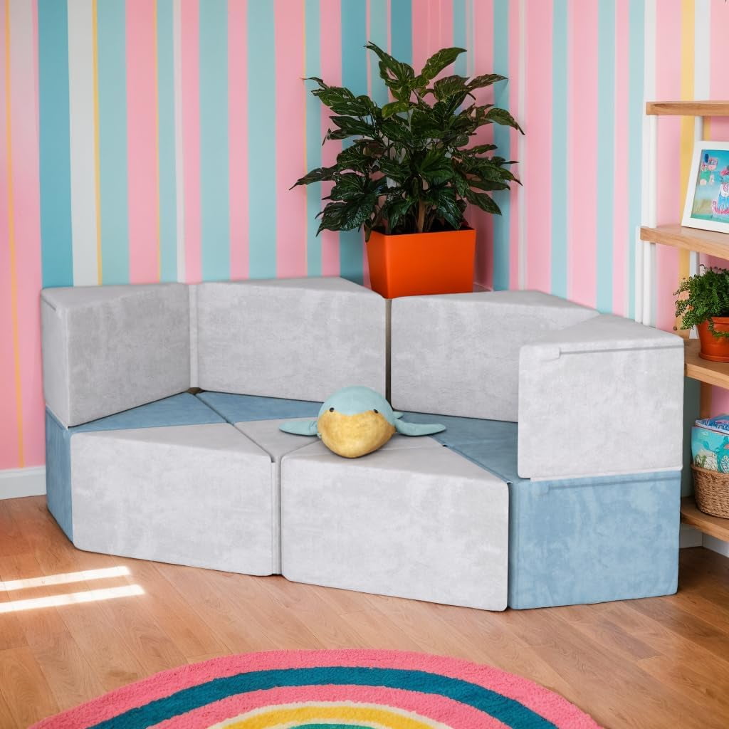 Kids Couch Play Couch with Cube Design,Modular Kids Play Cube with ...