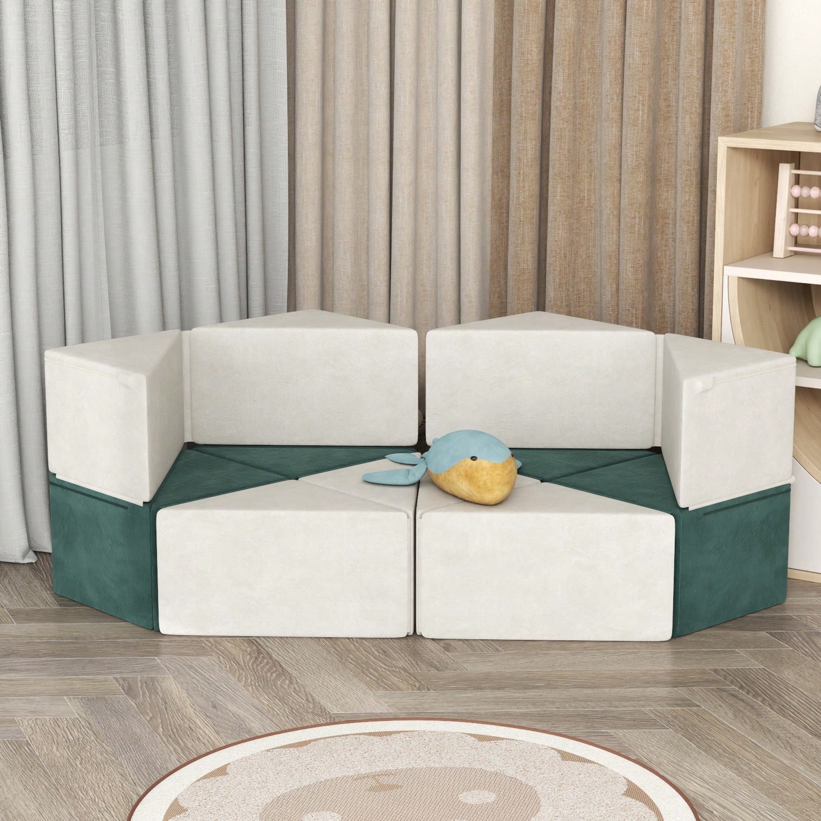 Kids Couch Play Couch,Modular Kids Play Couch,Cube Design,Convertible ...