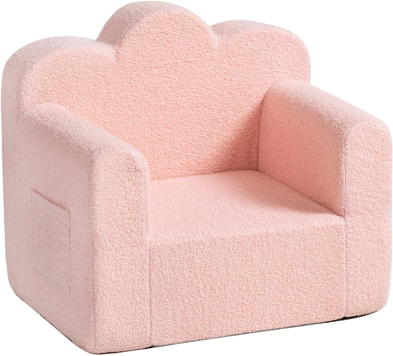 Kids Couch Sherpa Toddler Chair, Cloud-Like Comfy Kids Sofa Toddler ...