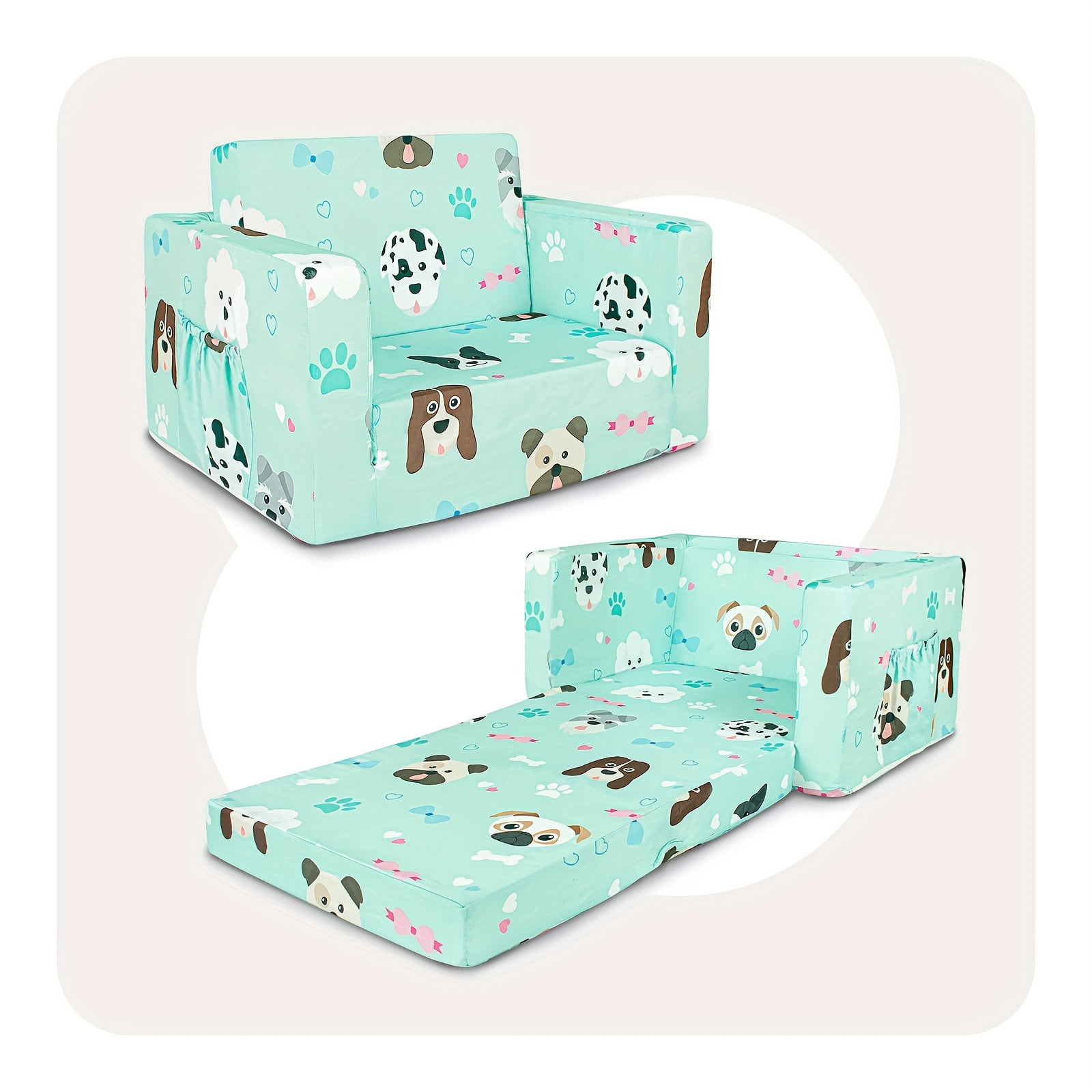 Kids Couch: Super Soft Sofa, Fold Out For Girls And Boys Flip Out ...