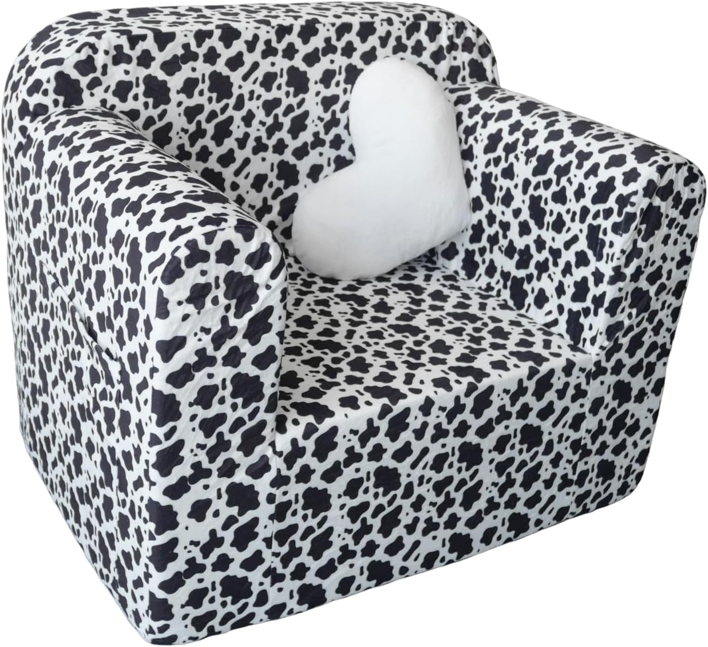 Kids Cow Pattern Couch Sofa Chair High Back Toddler Chair with Love ...