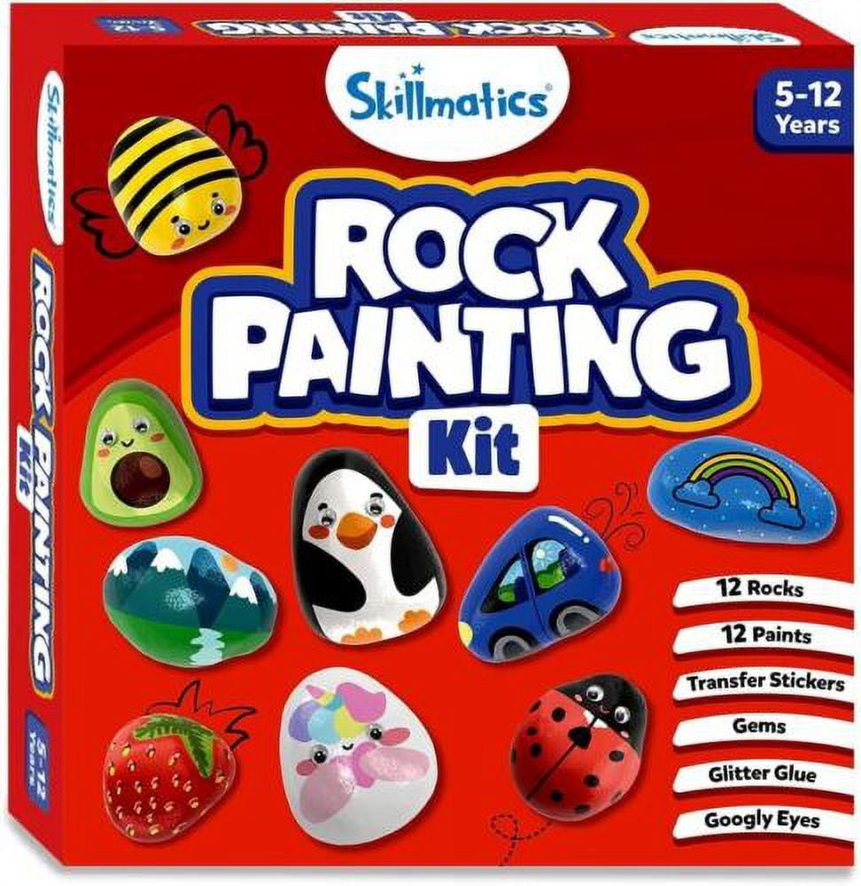 Kids Craft Rock Painting Kit for Girl Boy Gift Stickers Googly Eyes ...