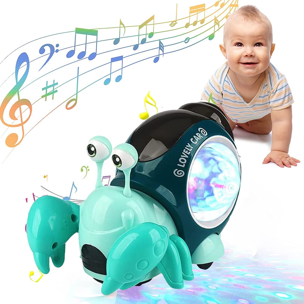 Kids Crawling Crab Toy With 3D Lighting Projection Music Interactive ...