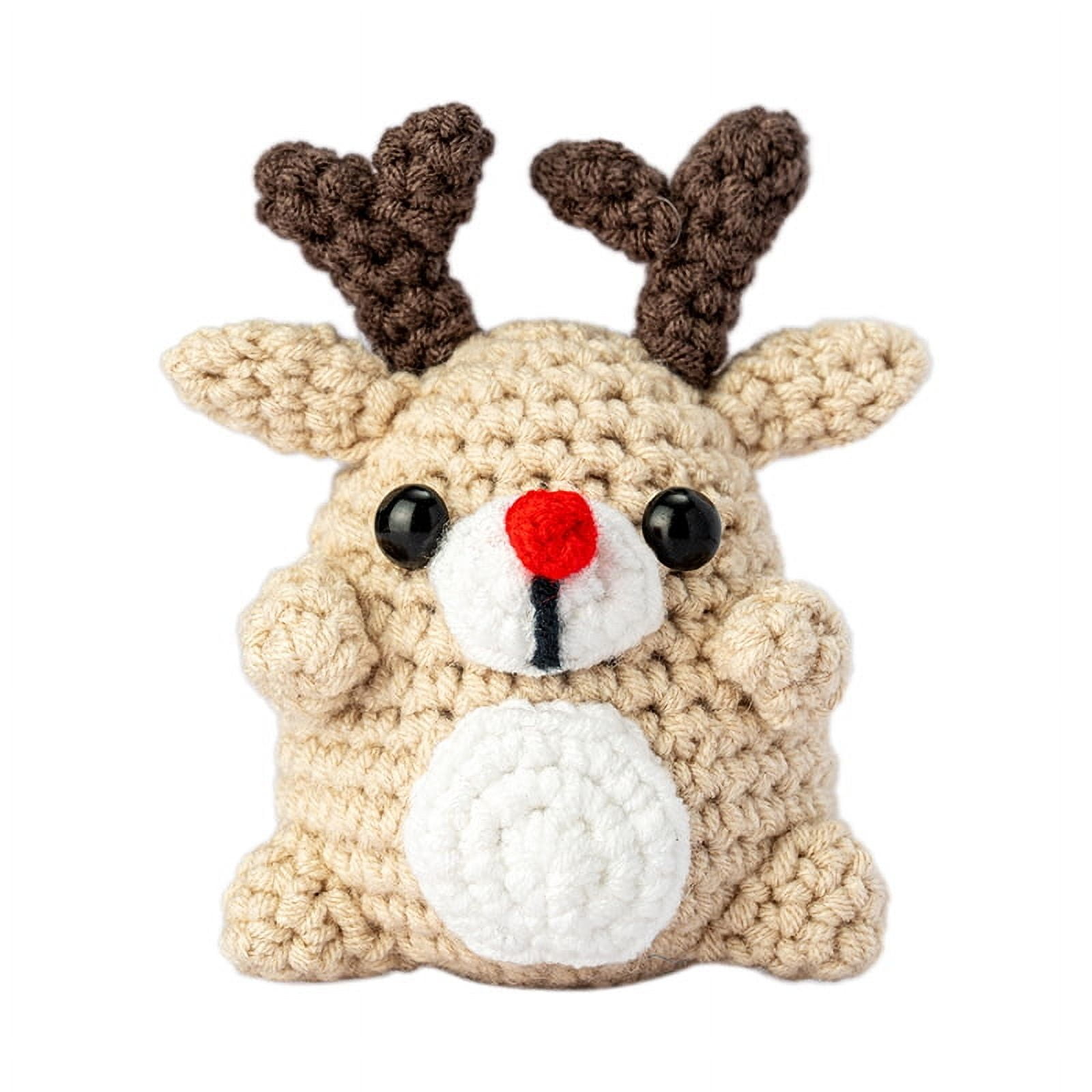 Kids Crochet for Beginners Wobbles Crochet Animal Kit Elk/Tiger/Frog ...