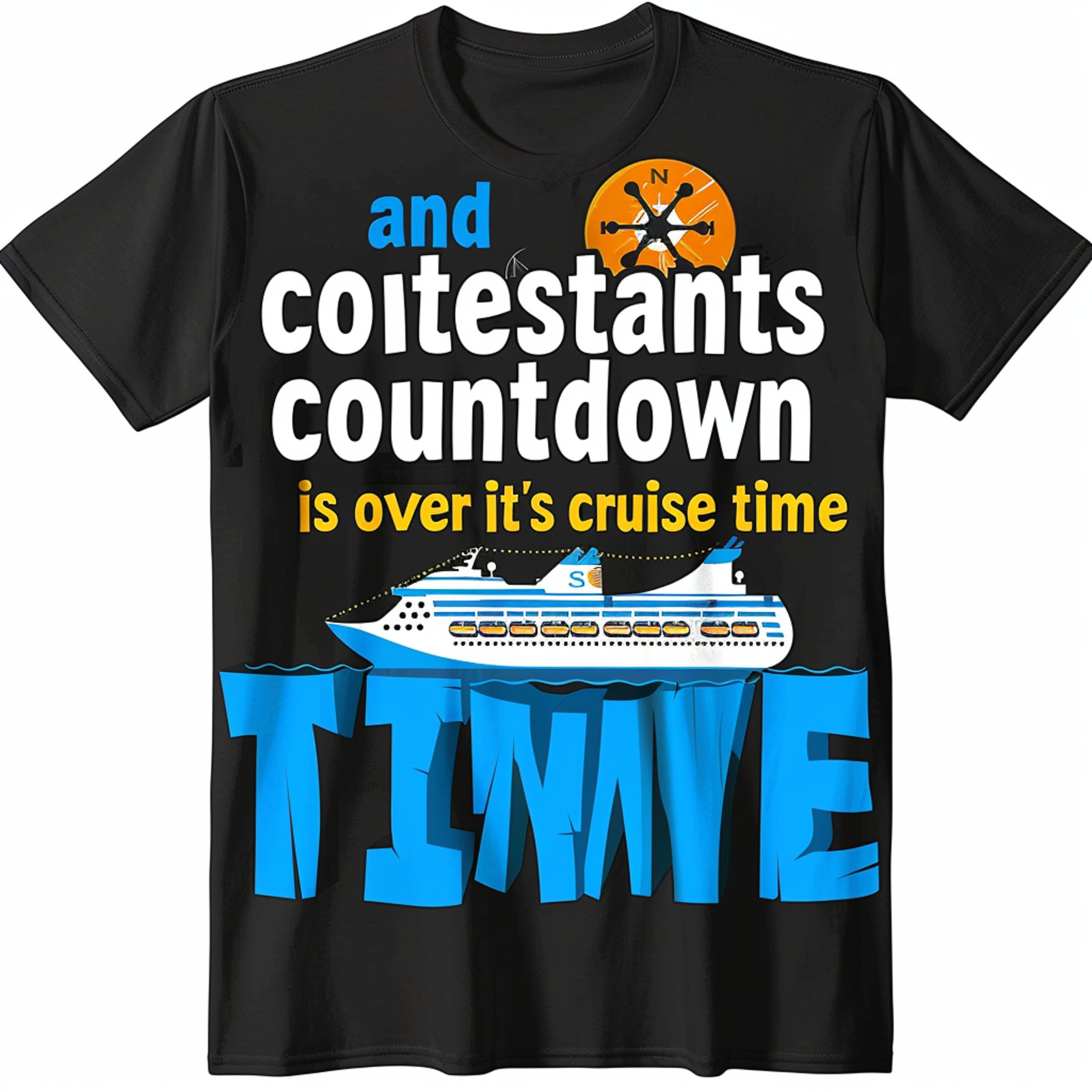 Kids' Cruise Adventure Black T Shirt Sail Away with Contestants and ...
