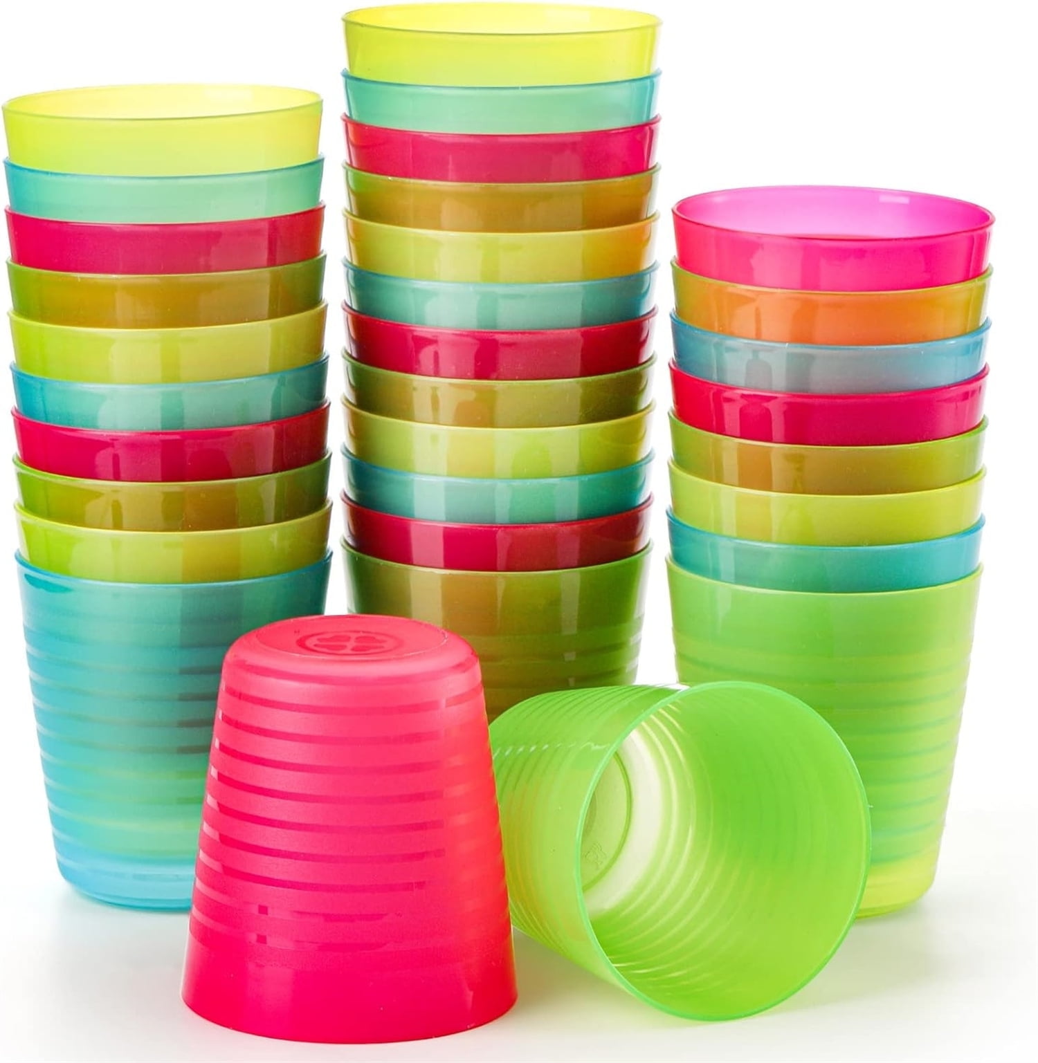 Kids Cup,8 oz Kids Drinking Cups,Set of 24 Kids Plastic Cups ...