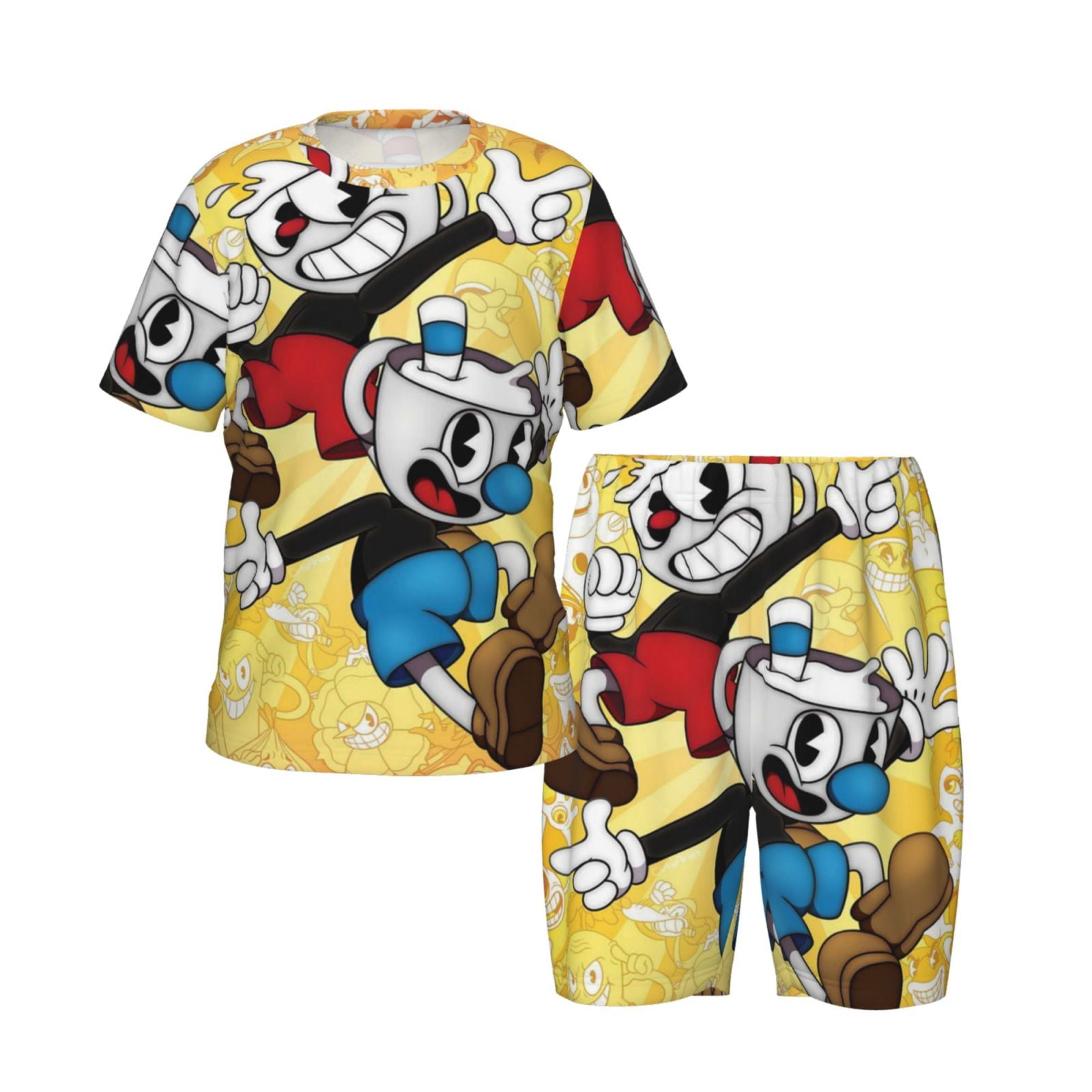 Kids Cup-Hea Pajama Set Kids Cartoon Tee Shirt And Short Set 2PCS Short ...