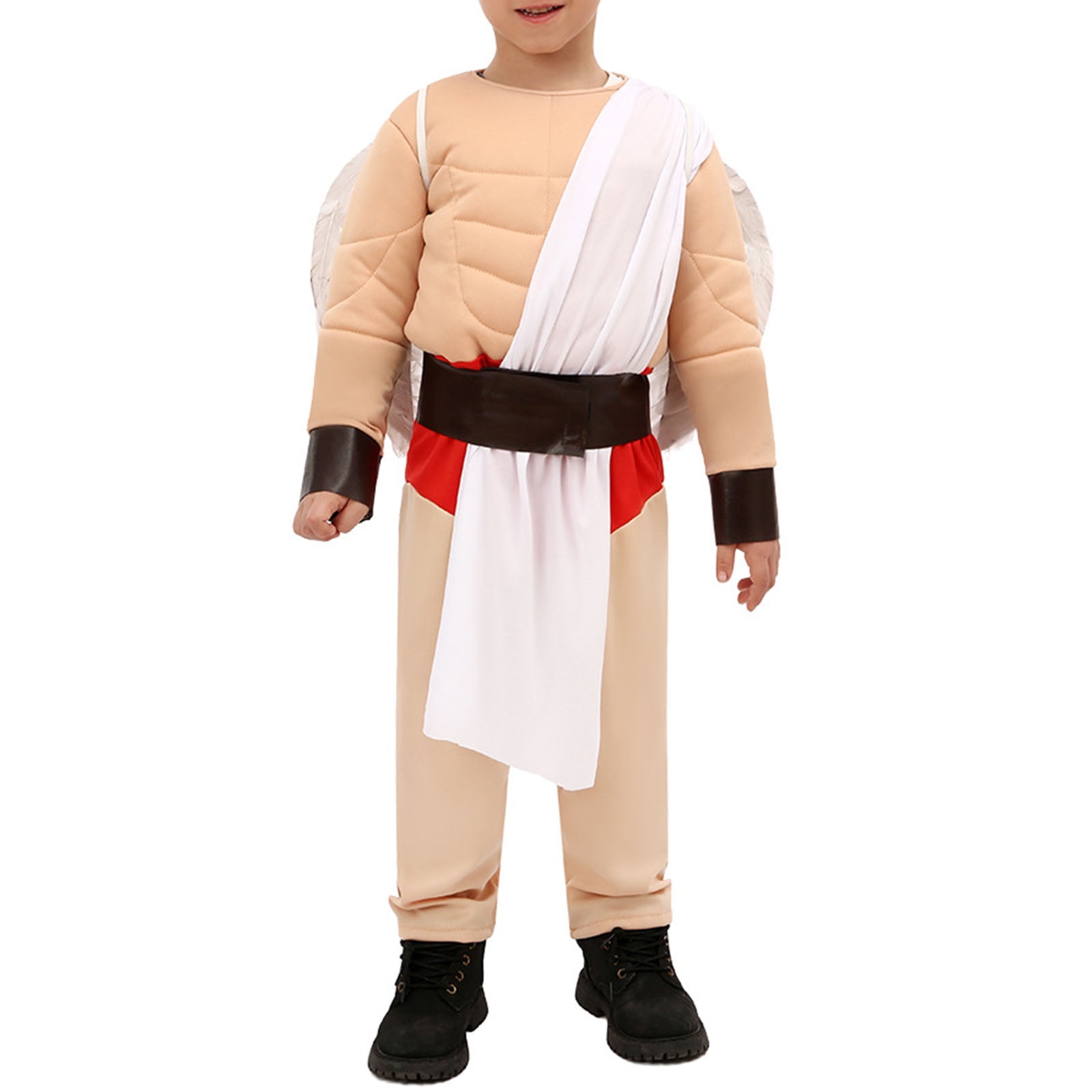 Kids Cupid Role-playing Costume Long Sleeve Cosplay Jumpsuit Wing Belt ...