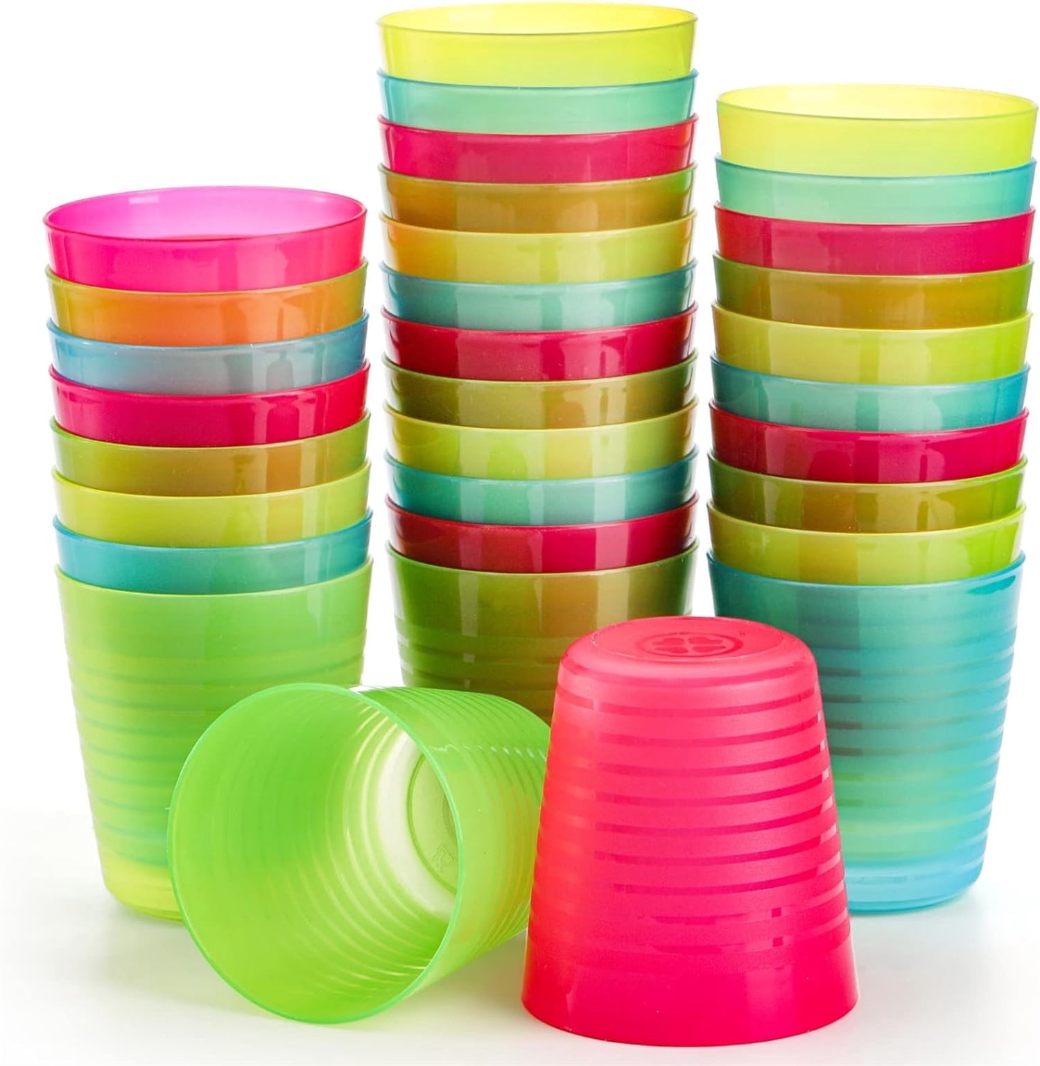 Kids Cups,Reusable Plastic Cups,Unbreakable Water Drinking Cup ...