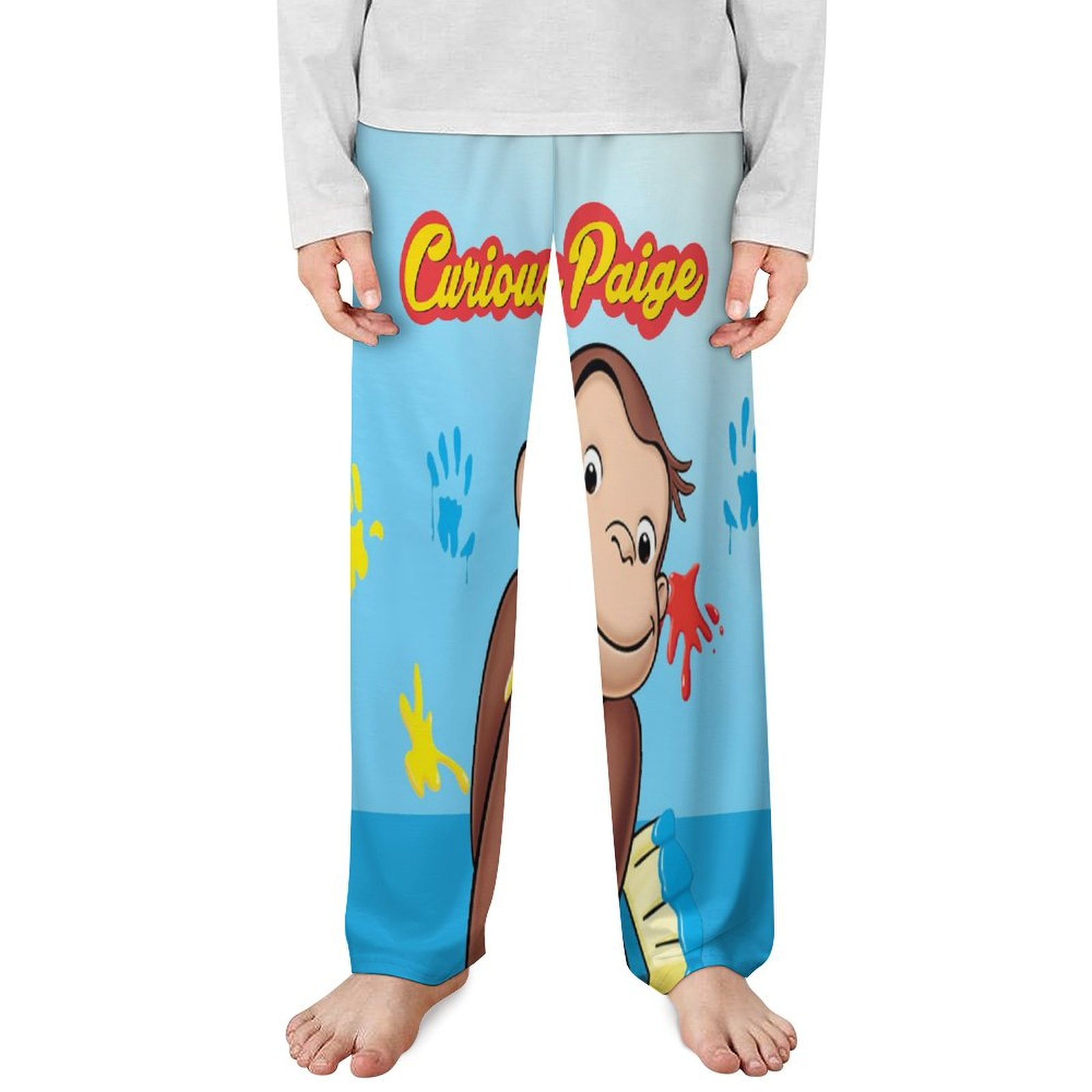 Kids Curi-ous Geor-ge Pajama Pants Cartoon Long Pj Pants Cute Elastic ...