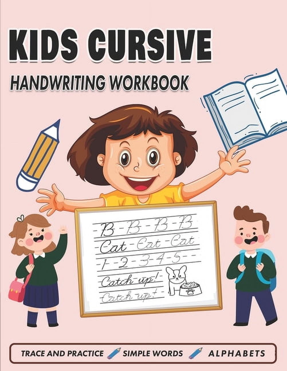 Kids Cursive Handwriting Workbook : Cursive Tracing Book (8.5" x 11 ...
