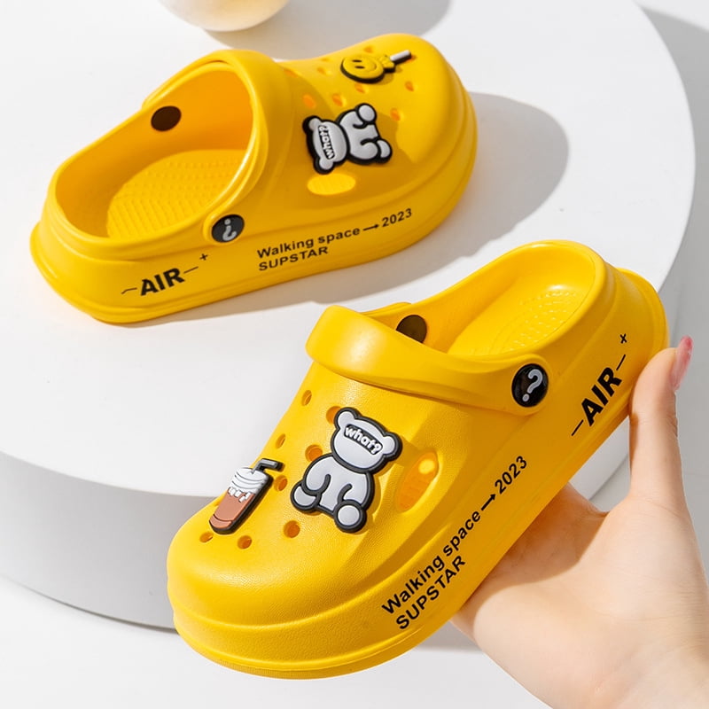 Kids Cute Clogs Cartoon Garden Shoes Boys Girls Slides Slippers Indoor ...