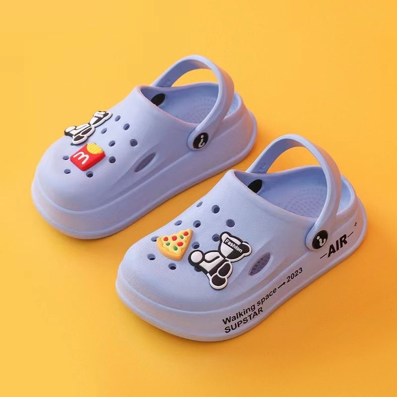 Kids Cute Clogs Cartoon Garden Shoes Boys Girls Slides Slippers Indoor ...