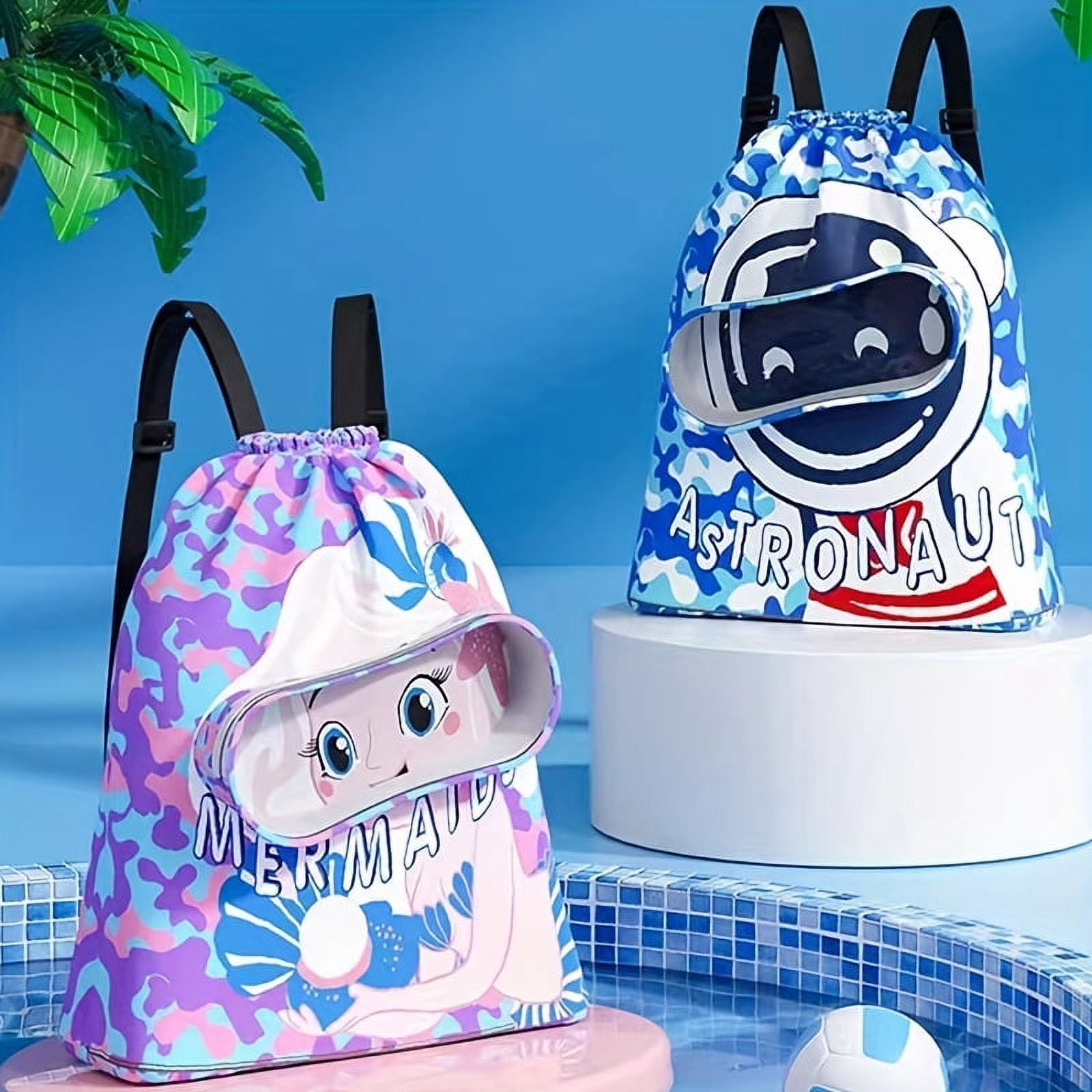 Kids Cute & Functional Oxford Cloth Swimming Bag - Dry & Wet Separation ...