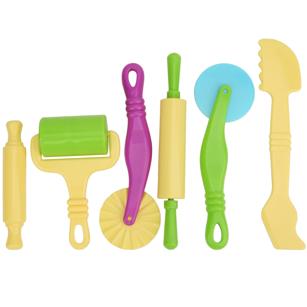 Kids DIY Clay Modeling Kit, 6 Pcs Plastic Modeling Tools for Children's ...