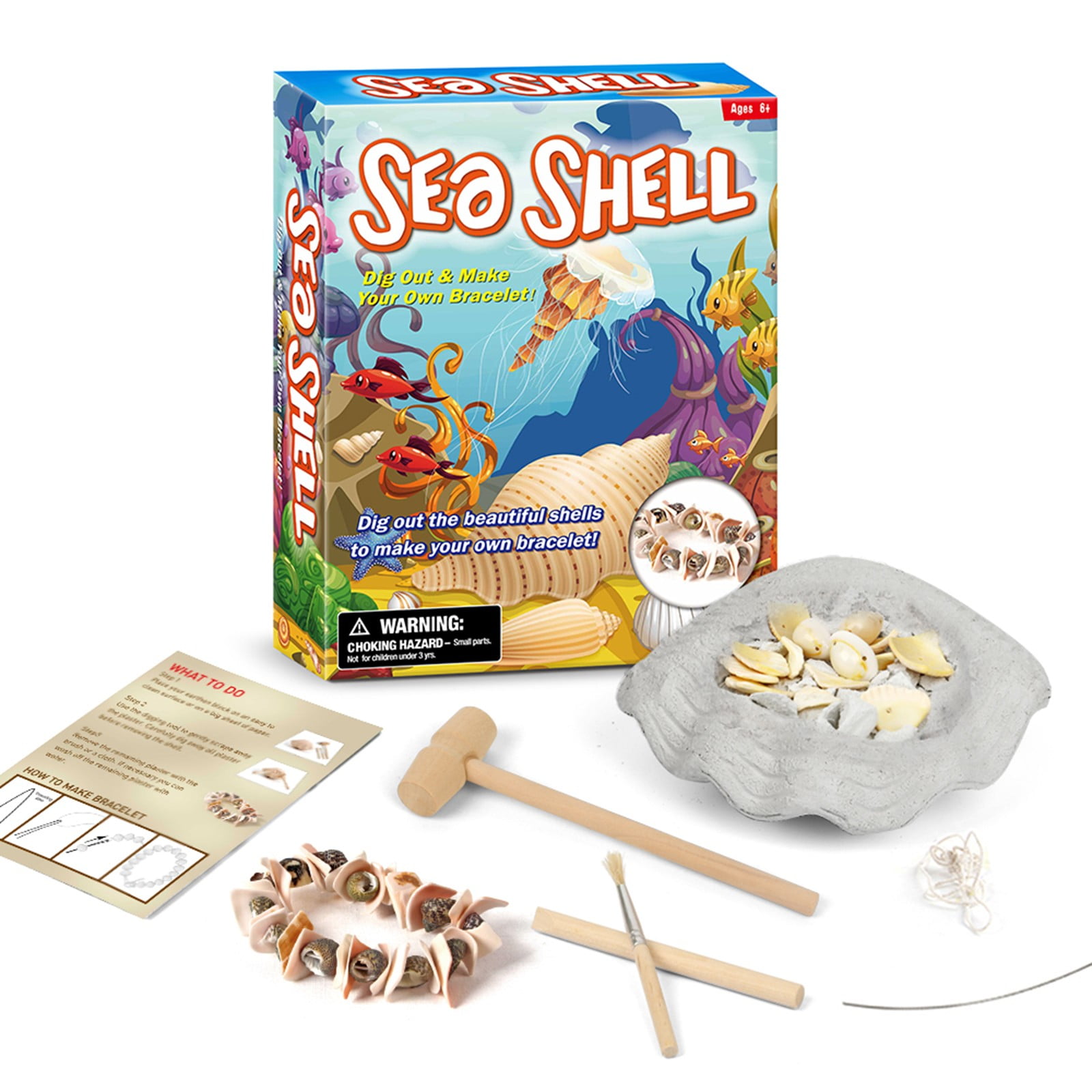 Kids DIY Natural Diver Specimen Mining Kit: Ocean Treasure Excavation ...