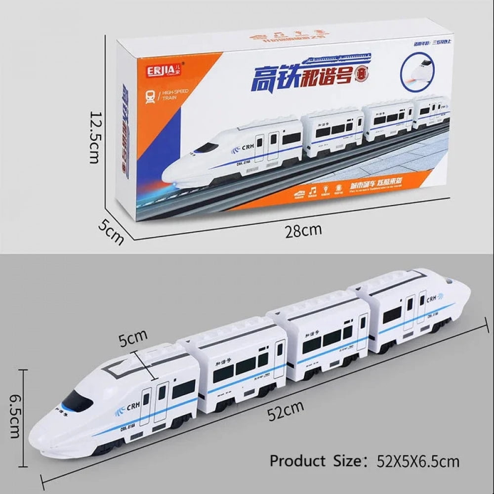 Kids DIY Simulation High Speed Railway Train Toy Car Electric Sound ...