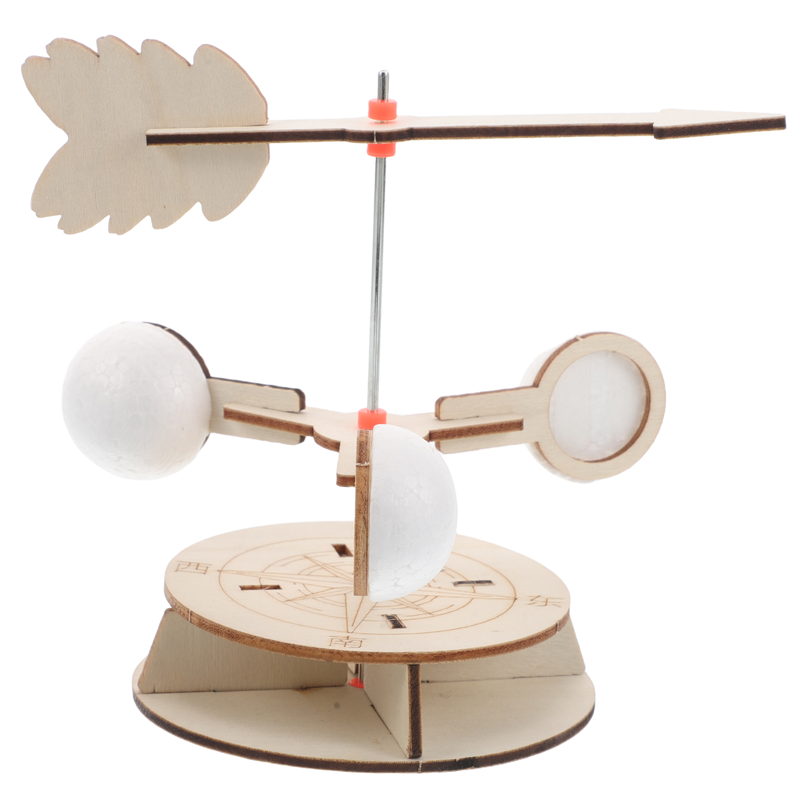 GOOHOCHY Wooden DIY Wind Vane Kit for Kids to Learn Wind Direction with ...